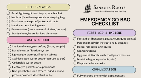 Emergency go-bag checklist – sankofa roots